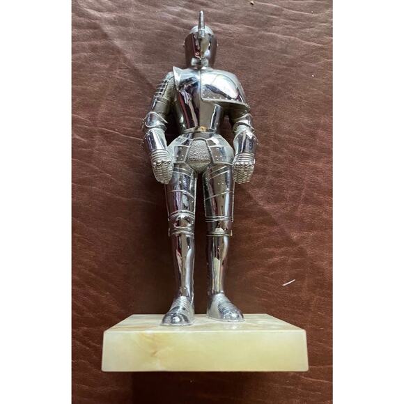 Handmade | Accents | Vintage Knight On Onyx Stone Pedestal Lighter ...